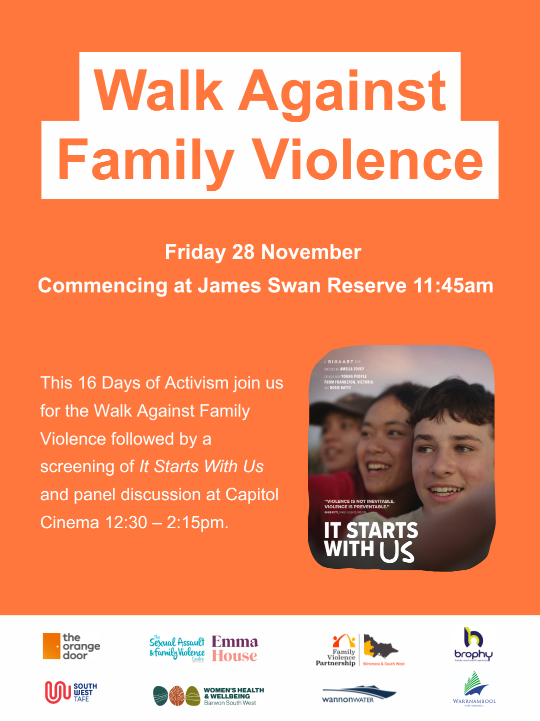 Walk Against Family Violence 2025 | What's On Warrnambool